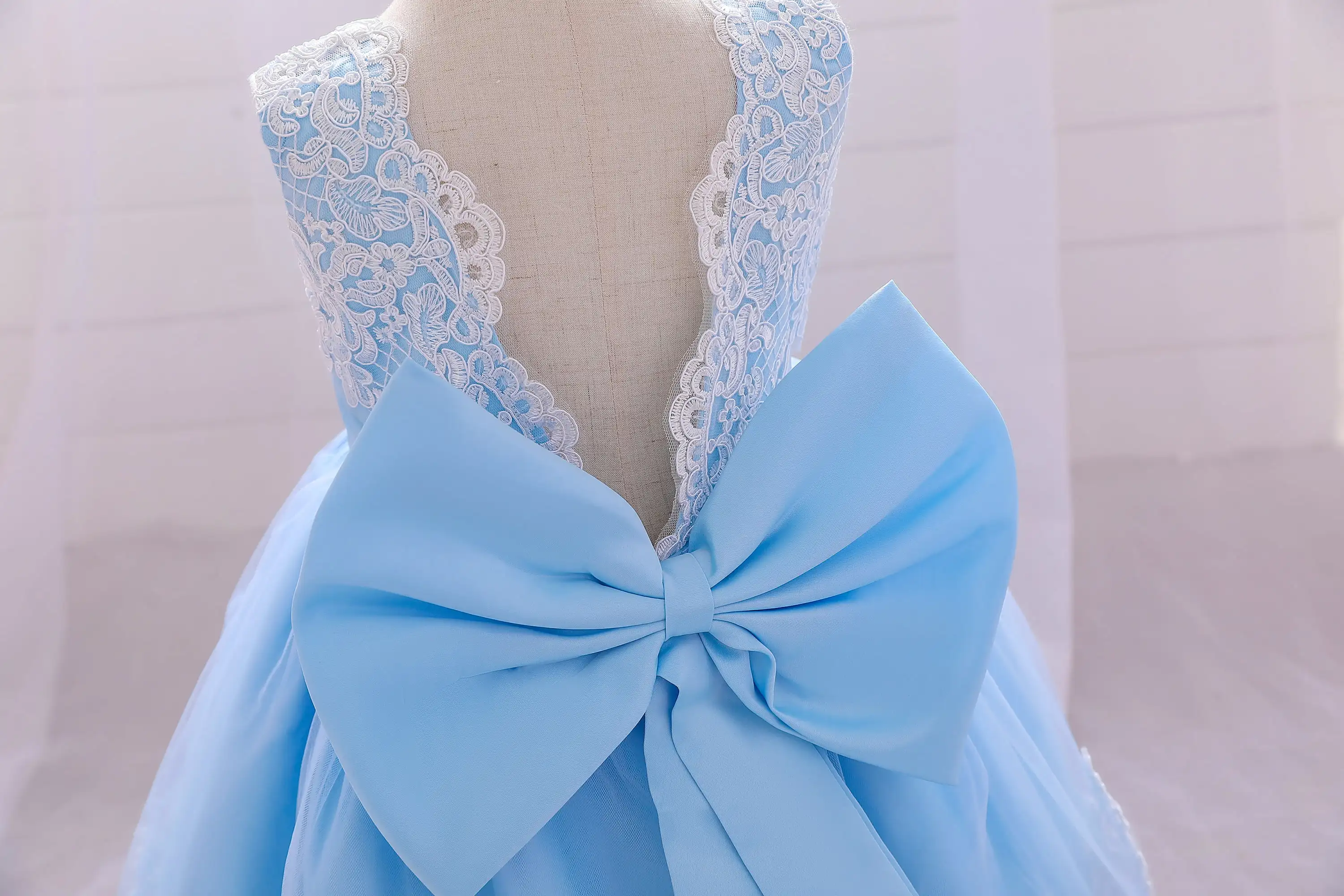 Custom Latest Design Lace Birthday Flower Party Children Wedding ...