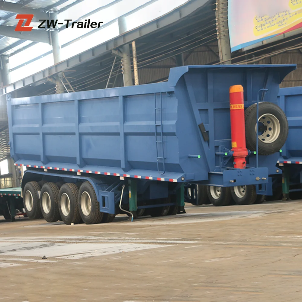 High Quality 20FT 40FT End Dump Container Tipper Tilting Trailers Self ...