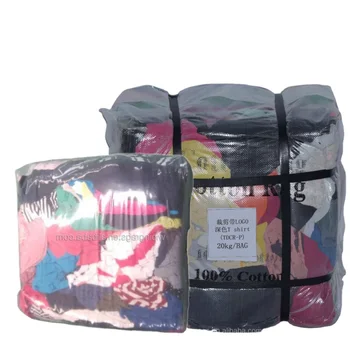 Wholesale 10kg 25kg Bales Used Clothes Mixed Rags Industrial Cleaning ...