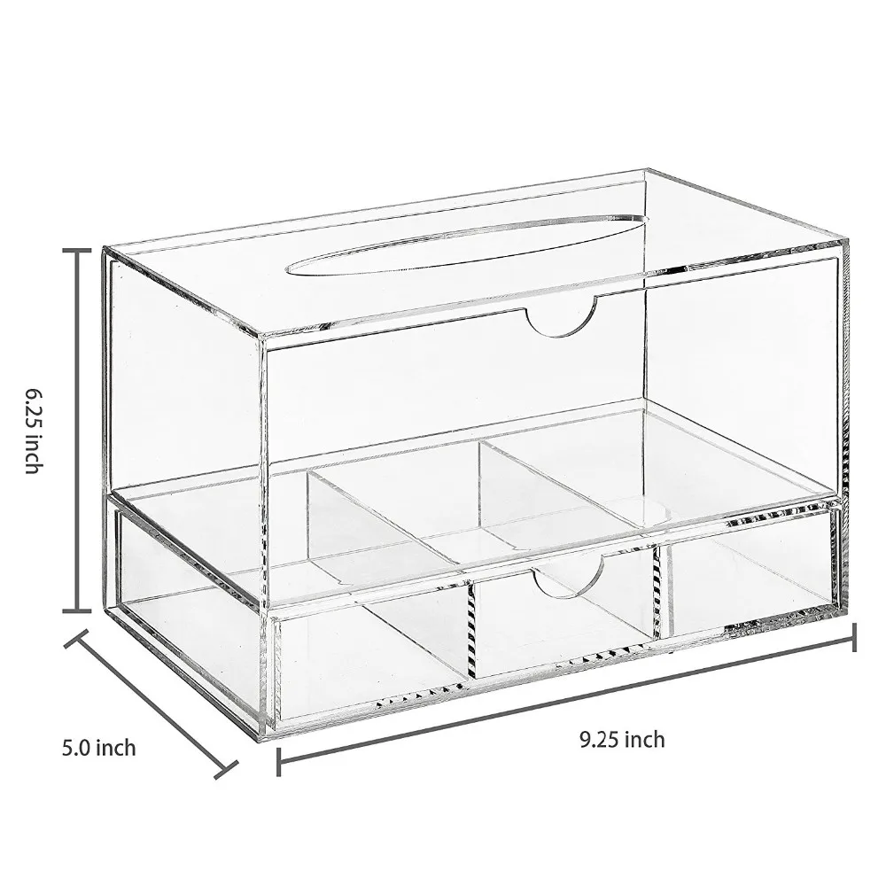 Modern Clear Acrylic Countertop Pull Out Storage Drawer Cosmetic ...