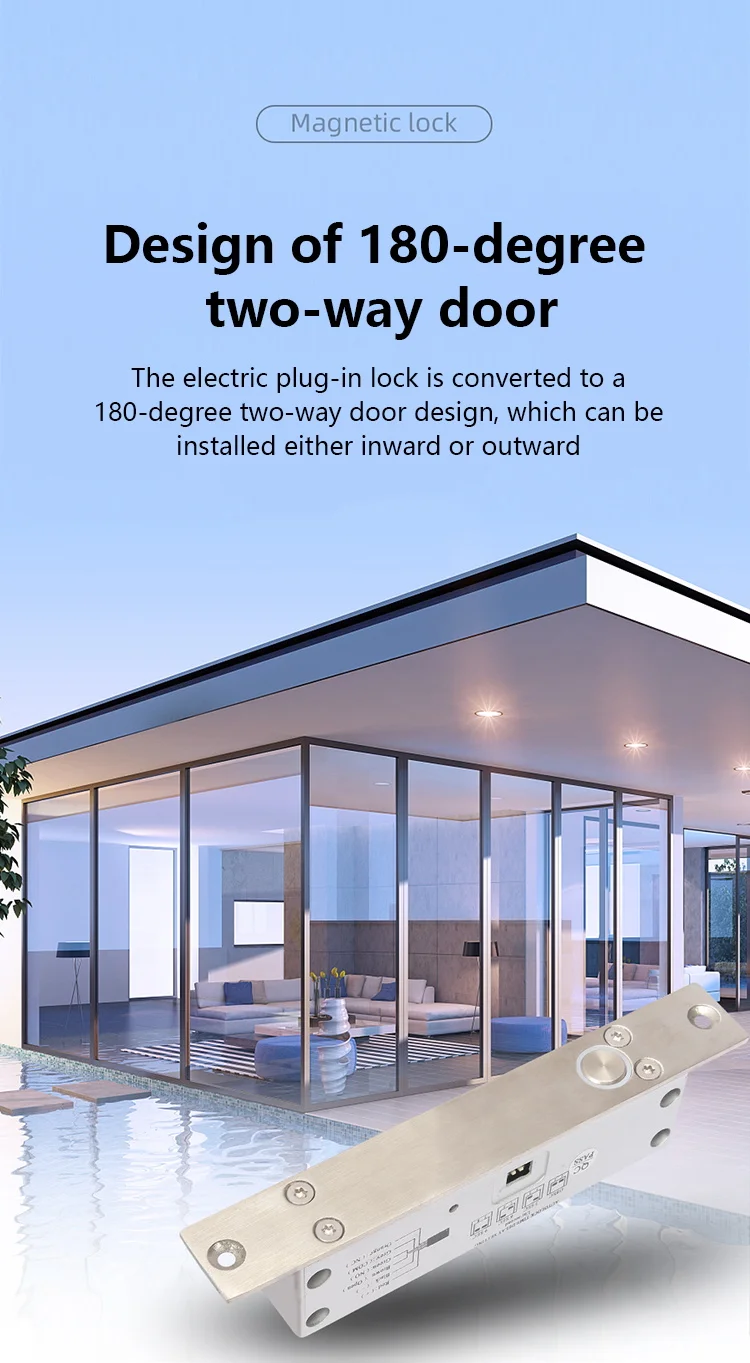 Stainless Steel Sliding Rotating Mortise Lock Cover Access Control Lock ...