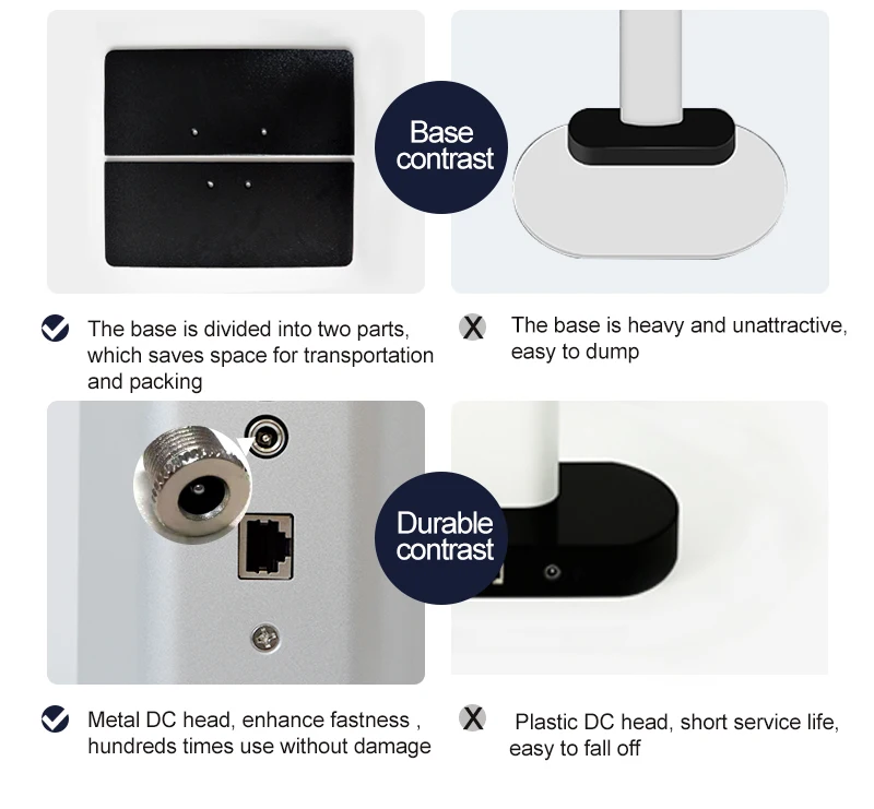 face recognition time attendance tablet stand floor ,adjustable ...