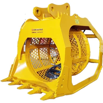 Excavator Hydraulic Rotating Screening Buckets Sieve Soil Bucket - Buy ...
