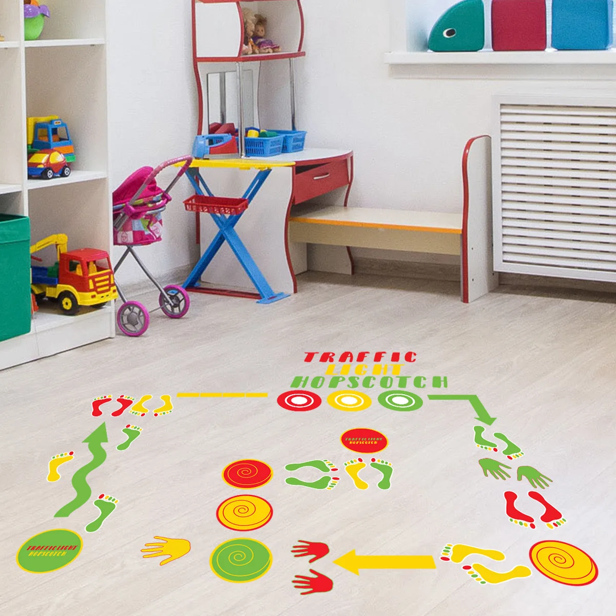 Nicro Removeable Floor Sensory Path Decals Creative Game Decoration ...