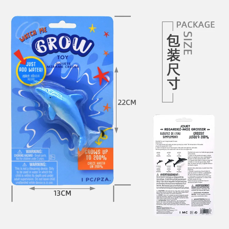 Water Sea Animal Growing Expand Animals Toys for Education Gifts ...