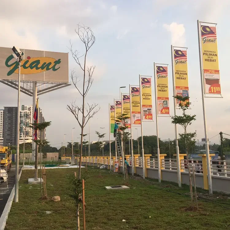 Street Lamp Advertising Display Flags Light Pole Flag and Banner ...
