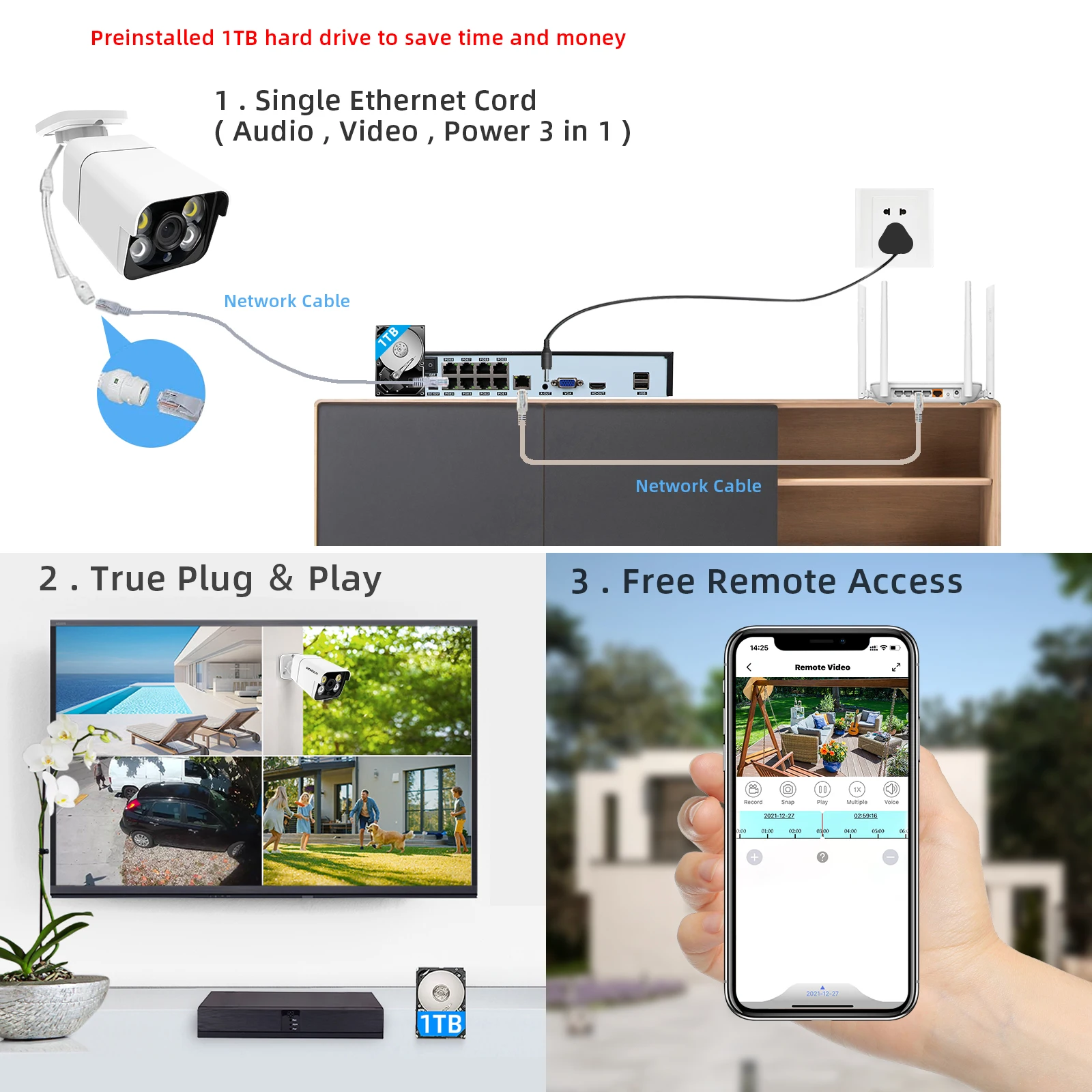 Manufacturer 5mp 4k 8mp 4 8 16 Channel NVR HD AI Ip Poe Nvr Home ...