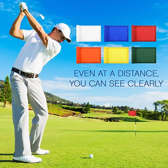 Colorful Custom Double Sided Waterproof Golf Flags Nylon Mini Pin Flags For Yard Indoor Outdoor ...