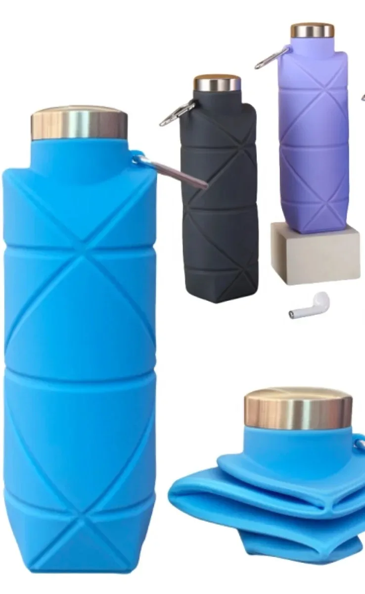 Portable Camping Eco-friendly Drinking Cups 700ml Silicon Folding Water ...
