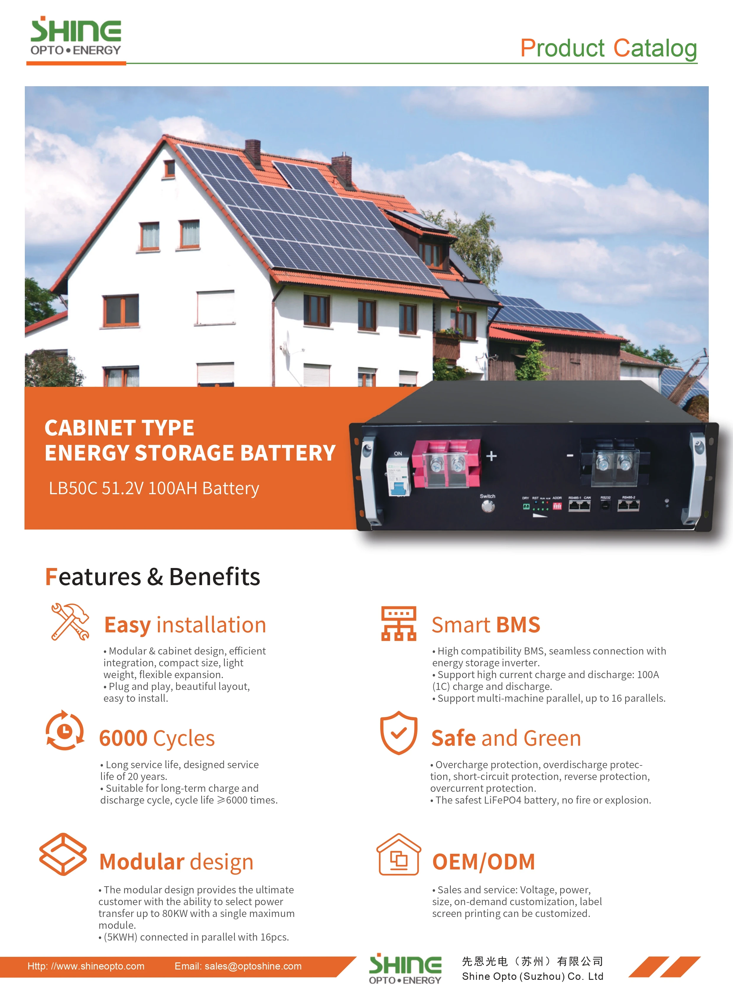 Energy Storage Battery Rack-mounted 51.2v/48v 100ah 200ah Communicator ...