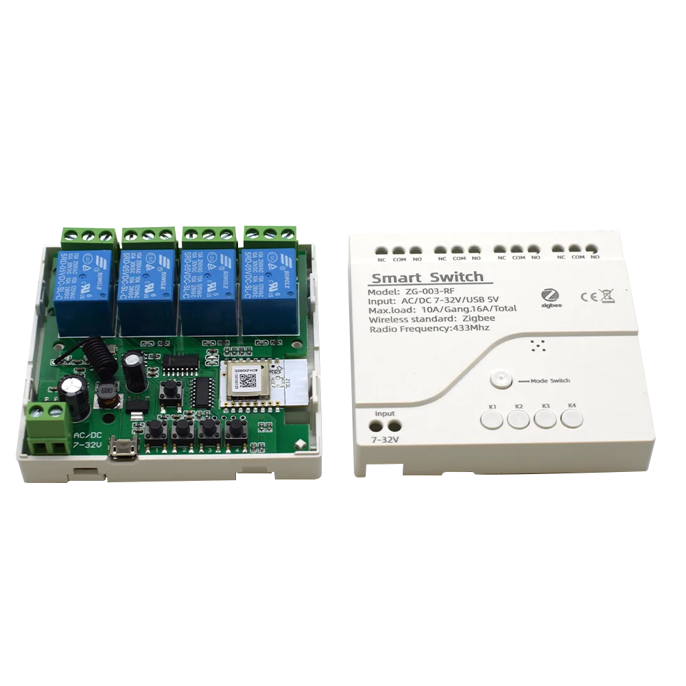F0104 Zigbee 3.0 Diy Tuya Switch 4ch Roller Shutter Zigbee Module Wifi ...