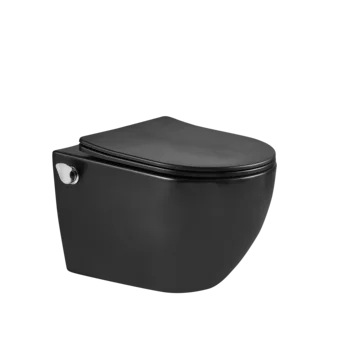 Matt Black Color Wall Hung Toilet Bidet 2 Into 1 New Sanitary Ware Good ...