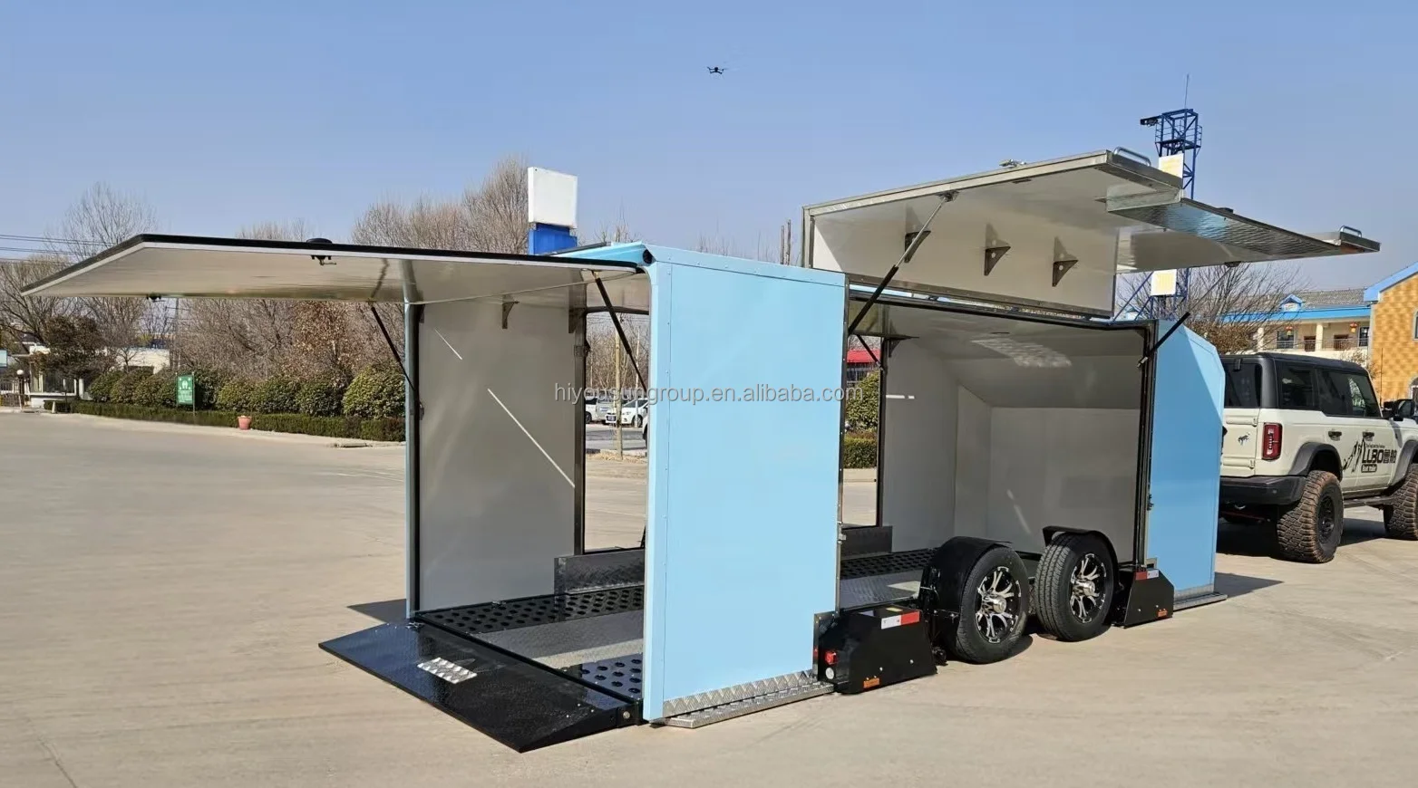 Car Hauler Sports Car Transportation Trailer Hydraulic Lift Trailer 2 ...