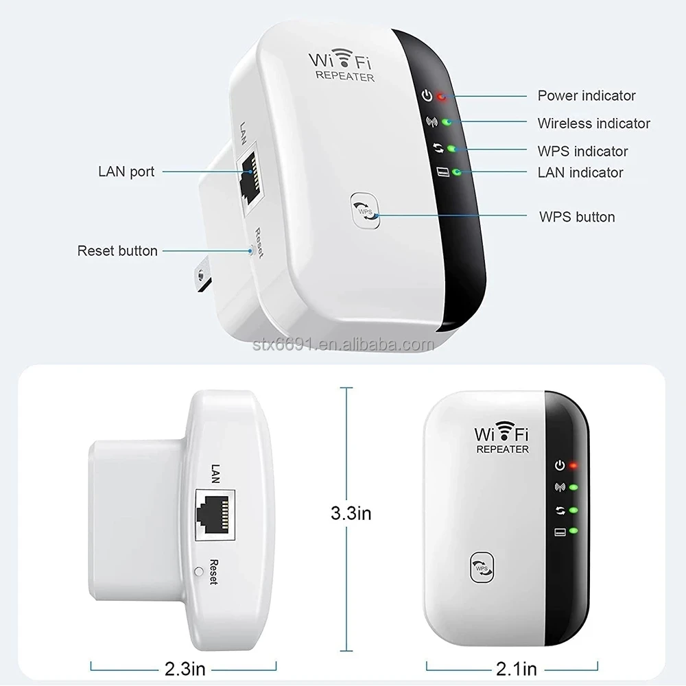 Wireless-n Wifi Repeater - Amplify Signal, Boost Speed