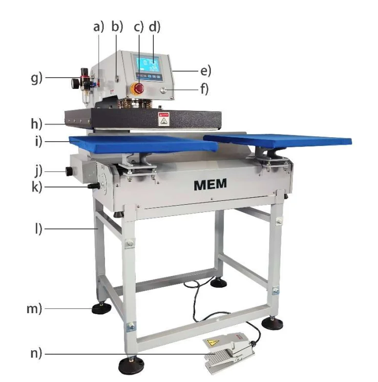 2025 MEM Wholesale Heat Press Dual Platen Machine TQB 4050