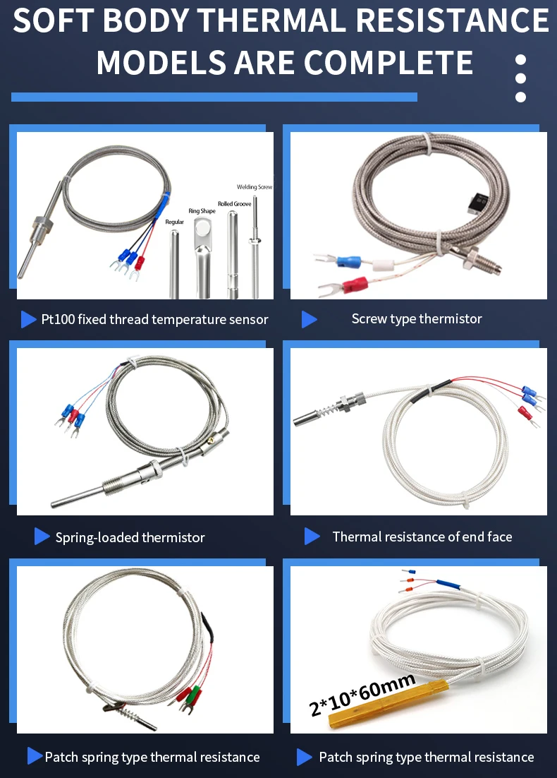 PT100 PT1000 Three Wire Industrial Stainless Steel Probe Thermocouple ...