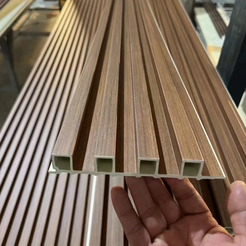 Outdoor Partition Wpc Wall Board Cladding Fluted Decorative Exterior ...