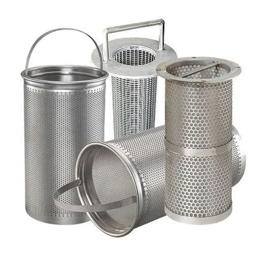 Stainless Steel Perforated Metal Mesh Basket Strainer for Filter Housing