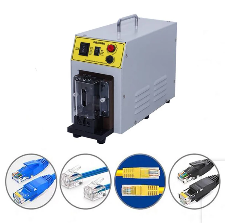 Semi-auto Patch Cord RJ45 Crimping Machine - Network Cable Making
