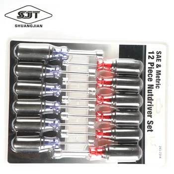 12 Pc Sae And Metric Nut Driver Set,Imperial Nut 5mm 6mm 7mm 8mm 9mm ...