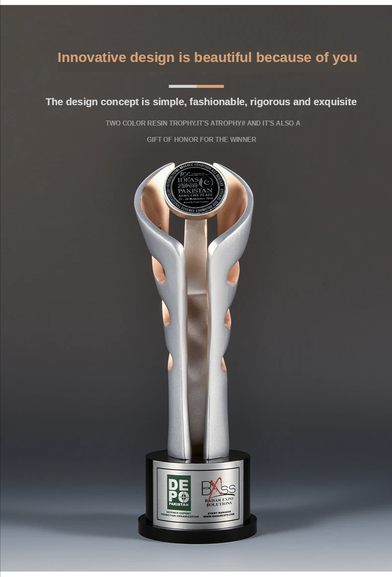 Pure Metal Trophy Customized Competition Champion Award Resin Trophy ...