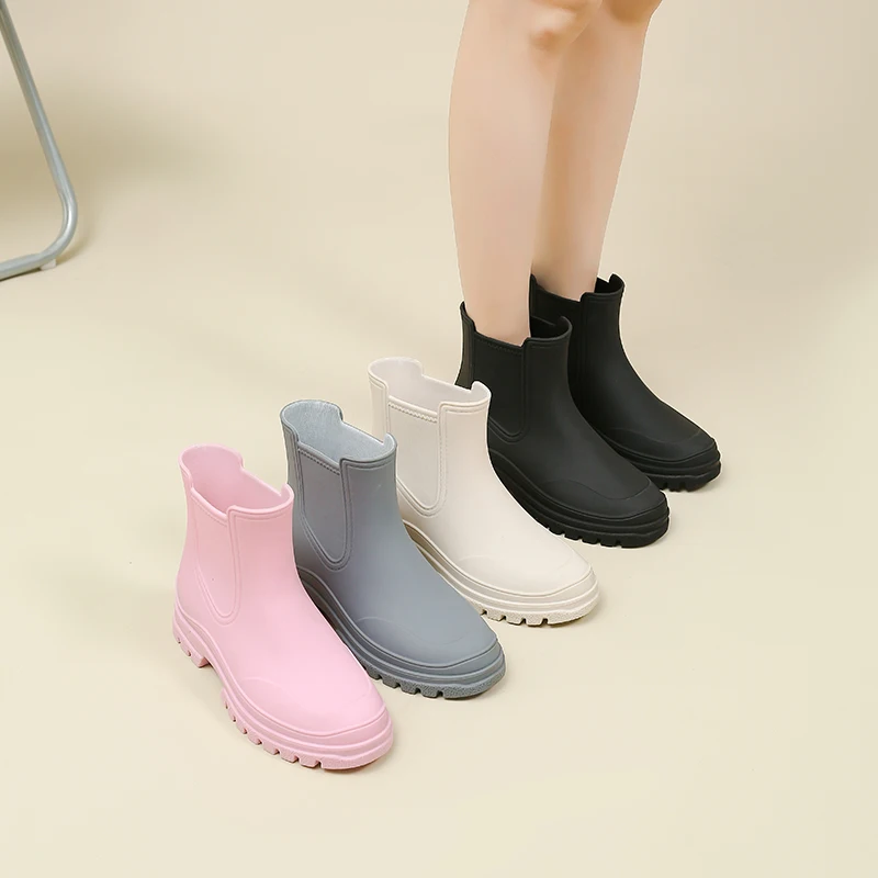 Tpe Fashion Rain Boots Anti-slip Outdoor Female Shoes Waterproof Rain ...
