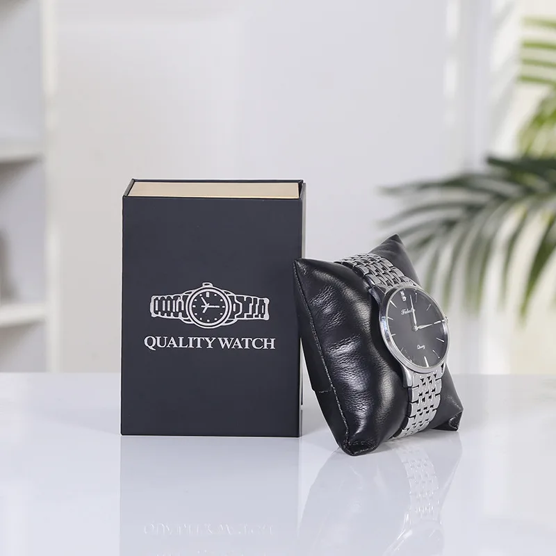 Book Shape Black Gift Paper Cardboard Watches Box Packaging for Men ...