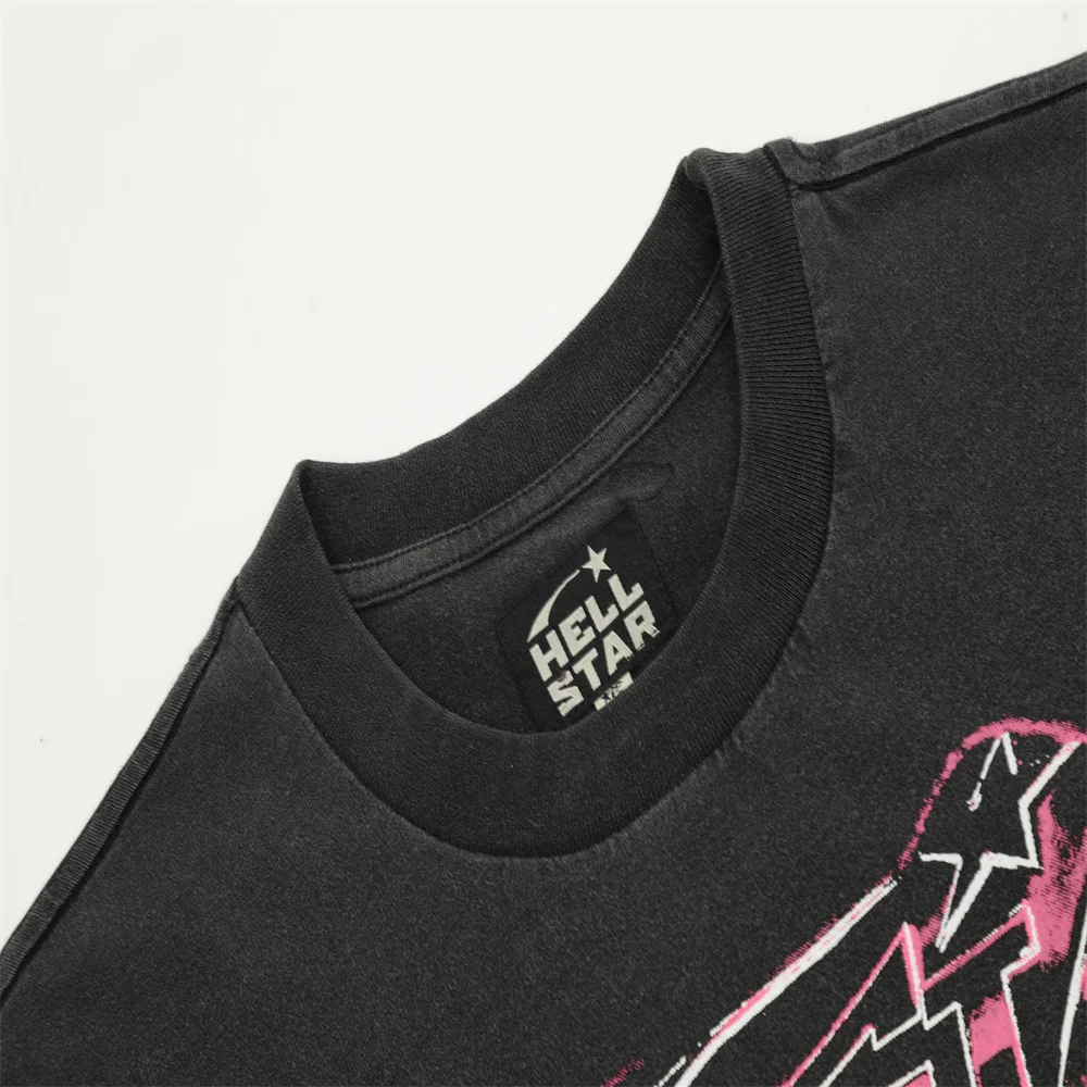 Hellstar Summer American Fashion Creative Fun Print Retro Distressed ...