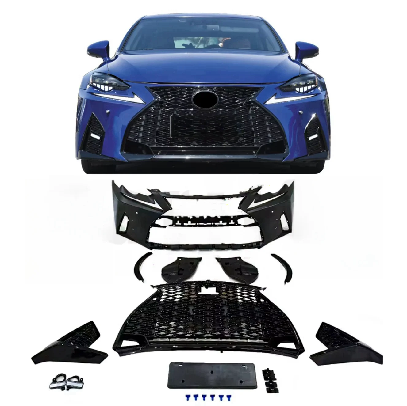 Car Body Kit - Upgrade Lexus IS250 Bumpers to 2021+ Style