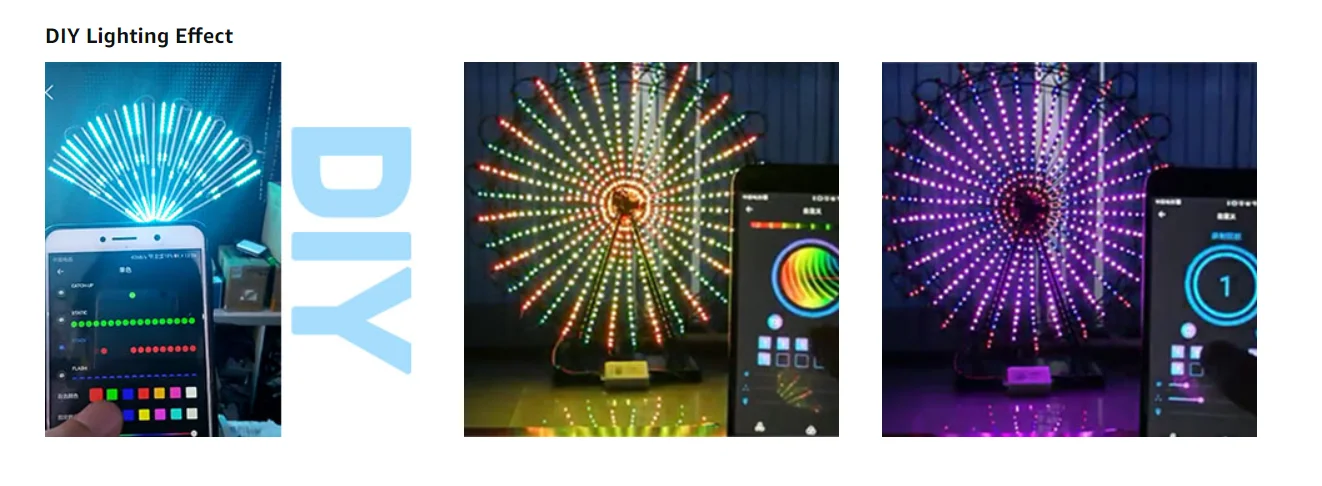 New Ws2812b Strip Panel Programmable Digital Wifi Smart Led Matrix ...