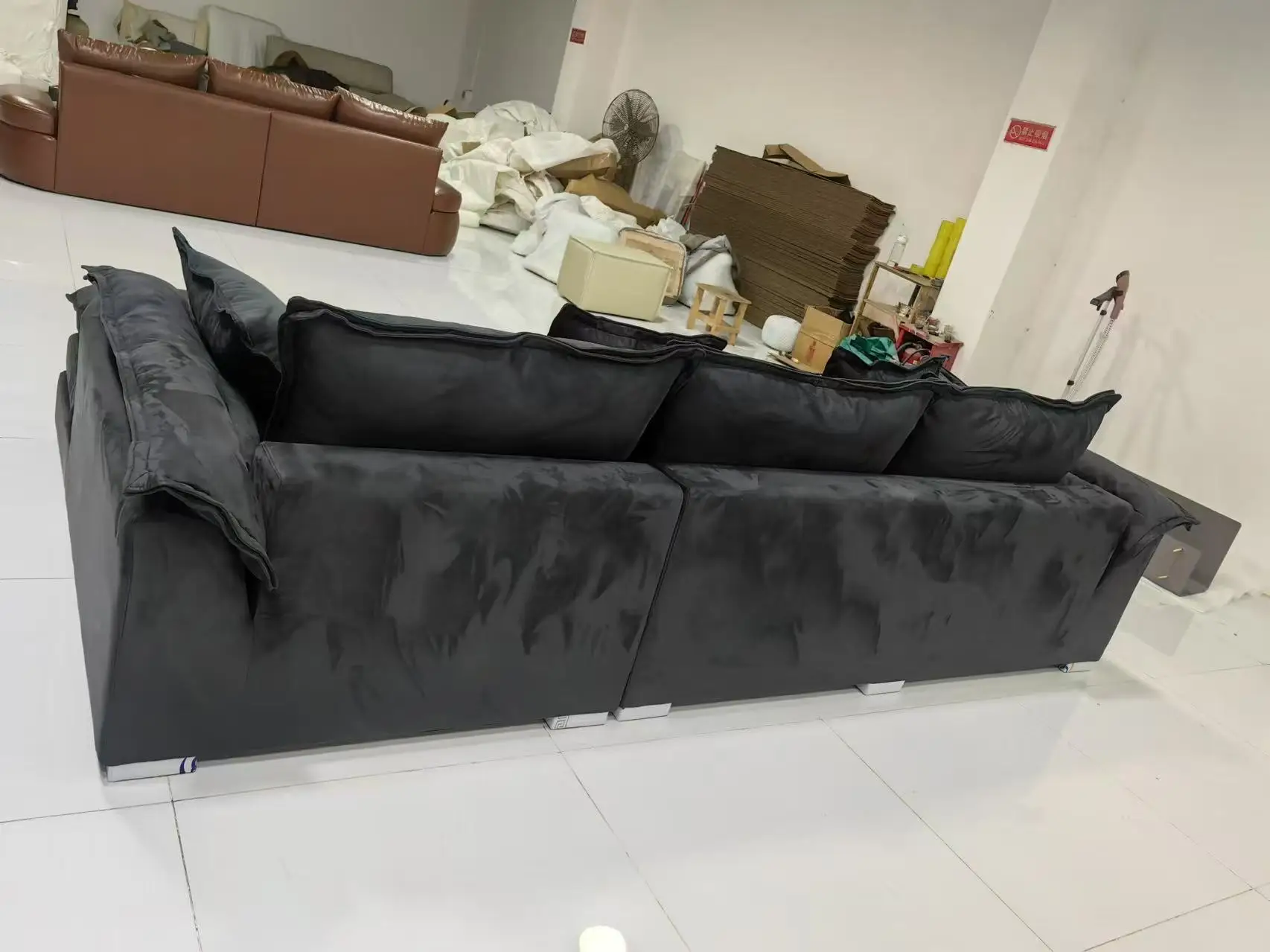 Nordic Minimalist Black Modular Sectional Sofa for Living Room