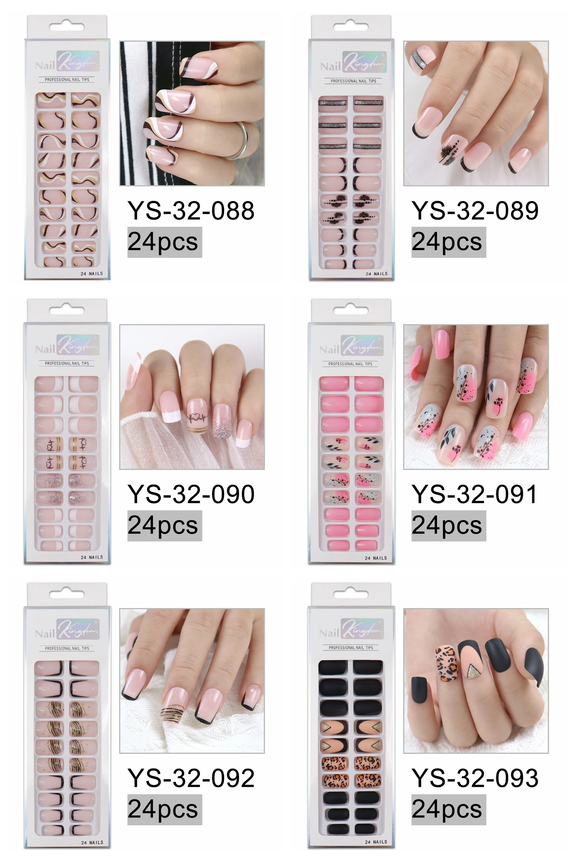 Full Cover Artificial Fingernails - Luxury Press on Nails