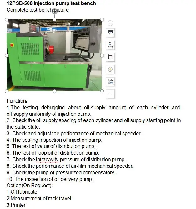 12psbg 12 Cylinders Conventional Mechanical Pump Test Bench - Buy ...