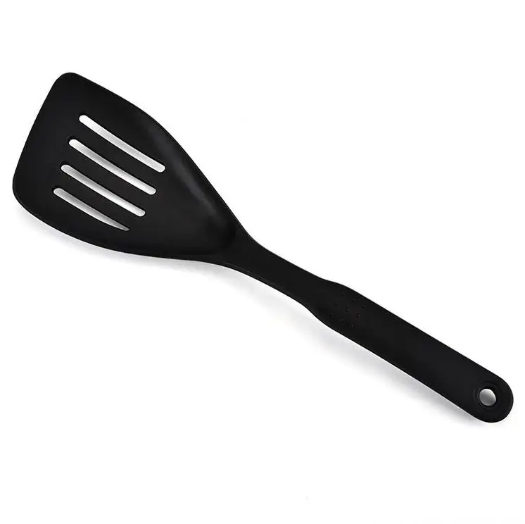 High Temperature Resistance Nylon Turner Silicone Spatula Black Kitchen Utensil Multi- Function ...
