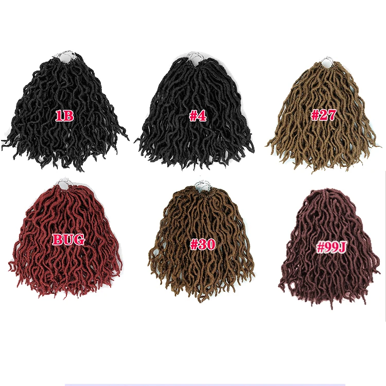 Hot Selling Bo Locs Crochet 12 Inch Curly Goddess Faux Locs For ...