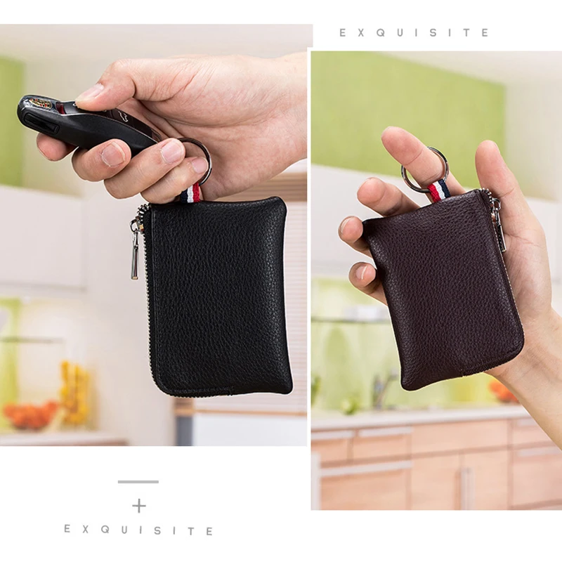 Genuine Leather Anti Theft Purse Rfid Blocking Credit Card Holder ...