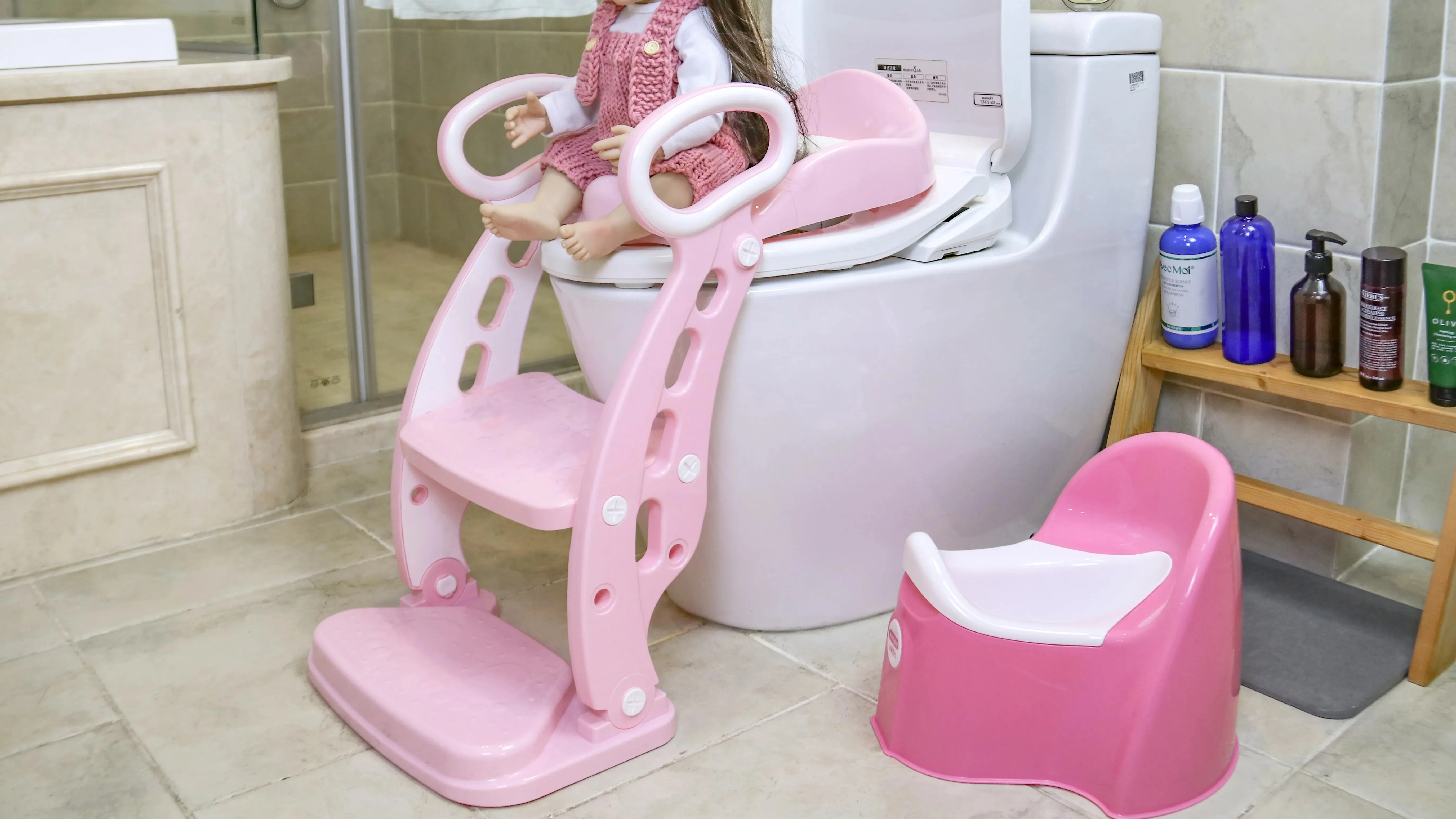 Hot Plastic Foldable Children Potty Training Toilet Ladders Seat For ...