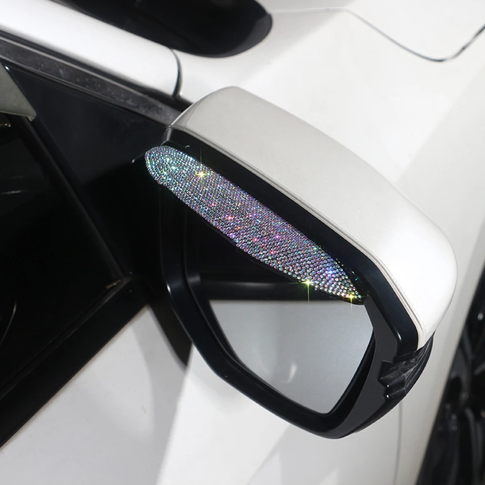 Universal Bling Crystal Car Decoration Double Sided Stickers Car Rear ...