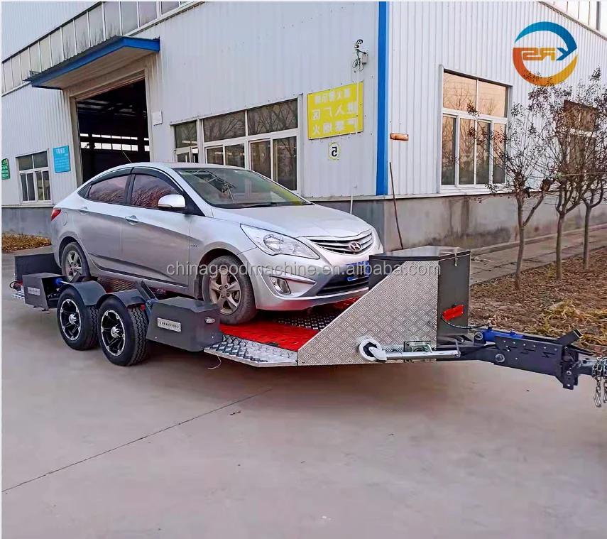 Tandem Axle Car Trailer with Hydraulic Lifting & LED Lights