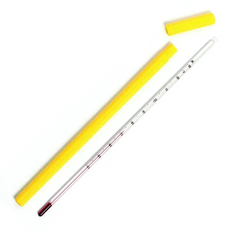 Educational Partial Immersion Red Alcohol Single Scale Thermometer with ...