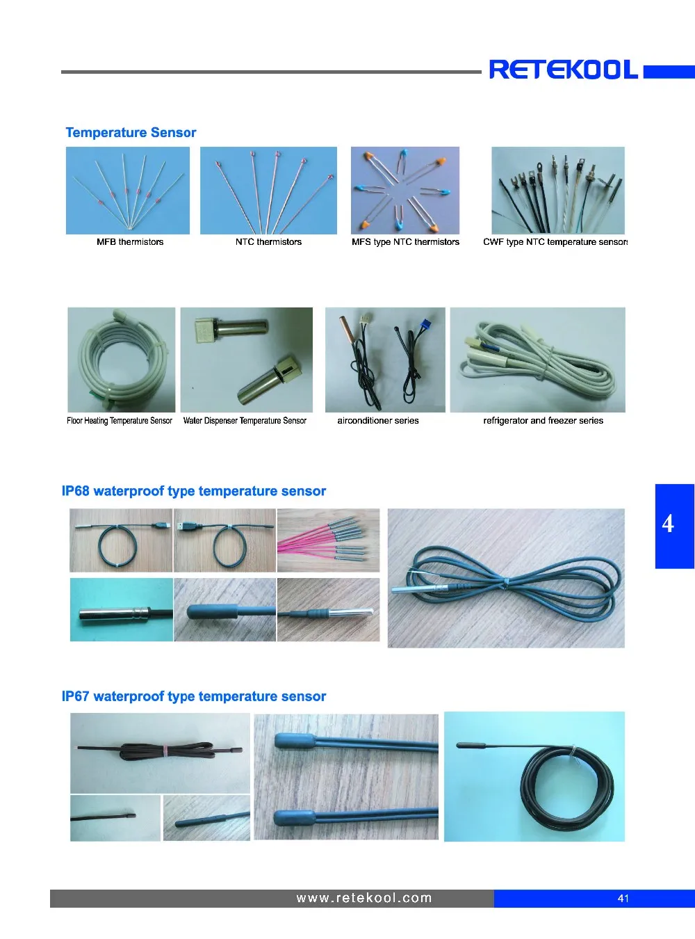 Temperature Sensor Air Conditioning Thermistor Sensor 5k 15k NTC ...