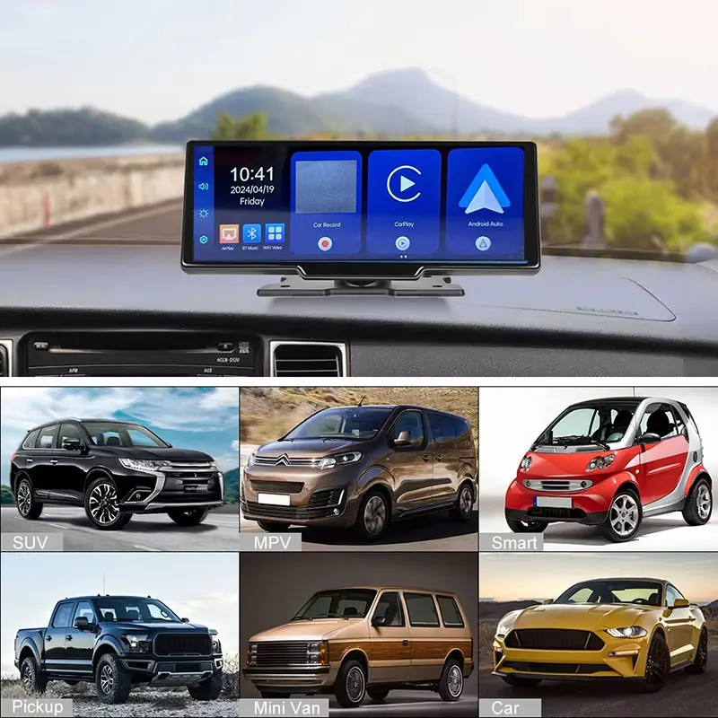 H105F 10.26 Inch IPS Touch Screen Carplay Monitor with 1080P Dash ...
