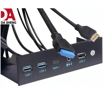 Pc Front Panel Dual Usb3 0 & Usb2 0 & Type C,Hd Audio Computer Case ...