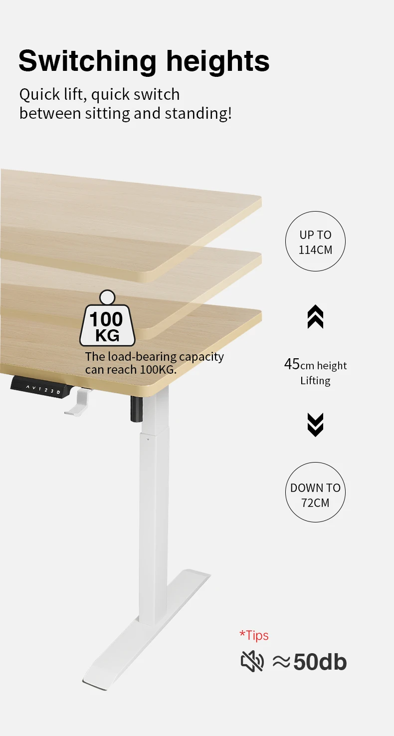 YZ Ergonomic Standing Desk - Adjustable & Comfortable