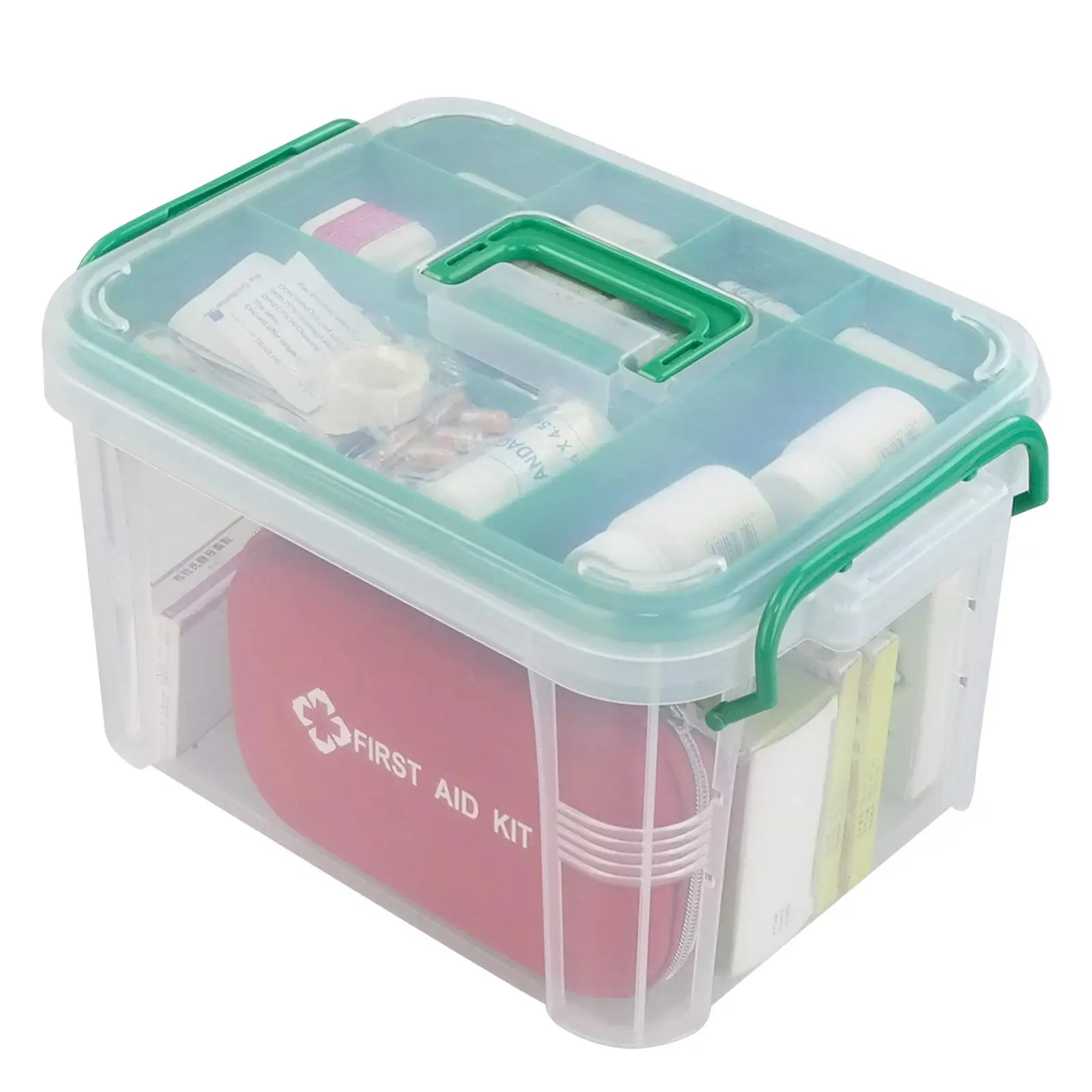 1 Pack Clear Plastic Family First Aid Box Emergency Medical Storage Box ...
