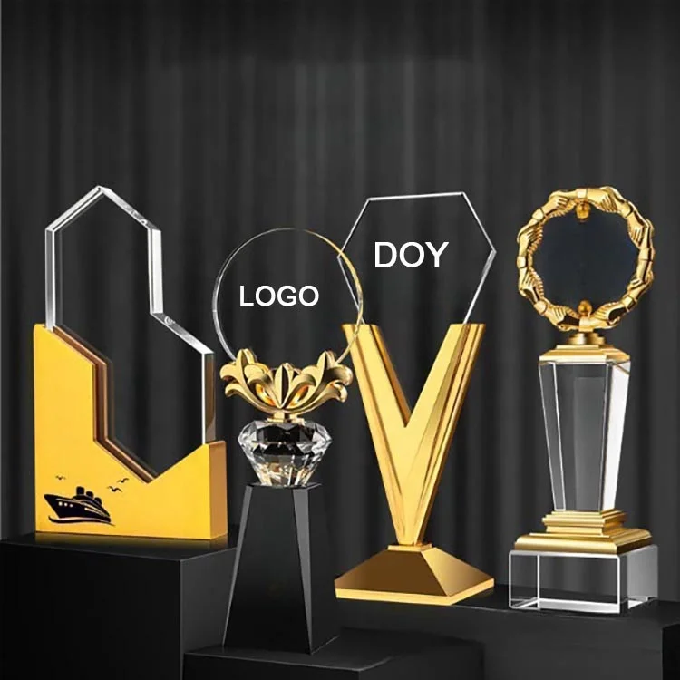 Custom Blanks Logo Star Shape Engraved Crystal Trophy