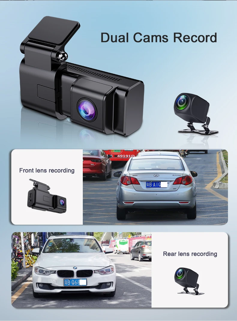 4K Hidden WIFI Dash Cam - Dual Lens Recording Quality