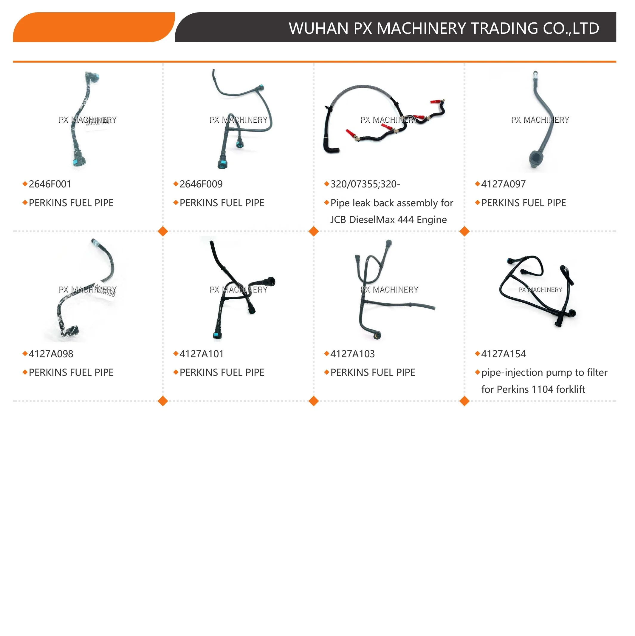 珀金斯发动机零件喷油器燃油管2646f009喷油器燃油管正品 - Buy 燃油软管,燃油泵管,对于perkins Product on ...