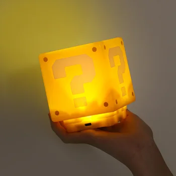 Mario Charging Question Mark Square Charging Night Light Sound Effect ...