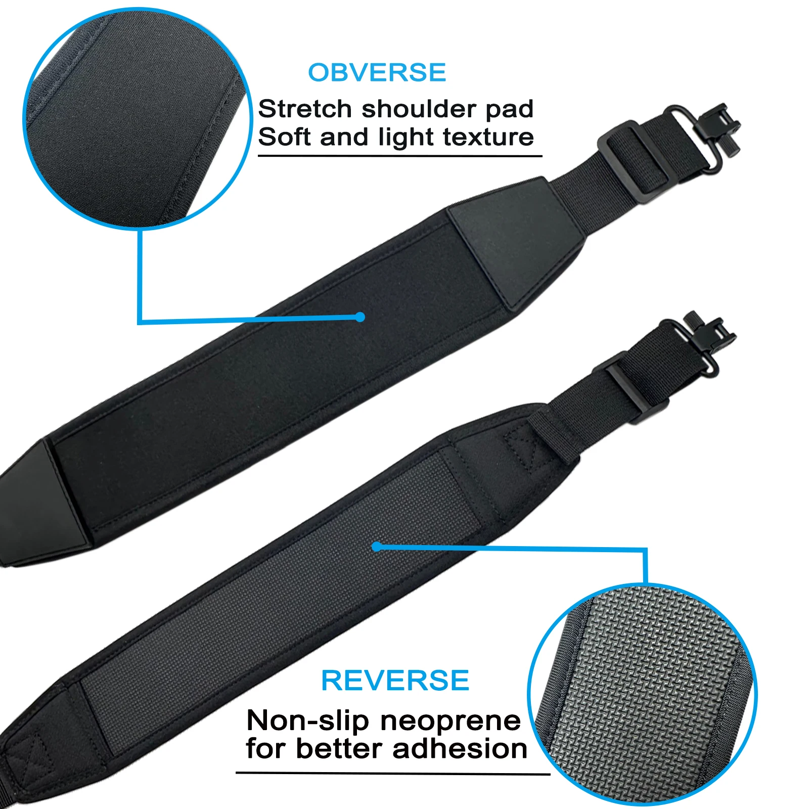 2 Point Sling Swivel Hunting Adjustable Waterproof Padded Shoulder ...